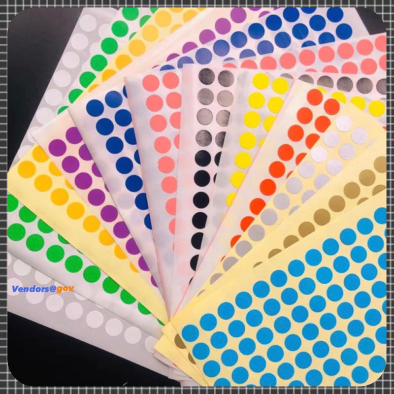 SG Seller: {Ready Stock} 10mm & 20mm Round Sticker, Dot Sticker ...