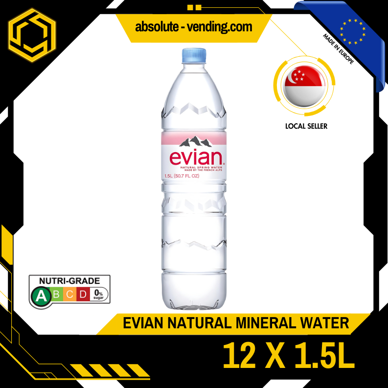[CARTON] EVIAN Mineral Water 1.5L X 12 (BOTTLE) | Shopee Singapore