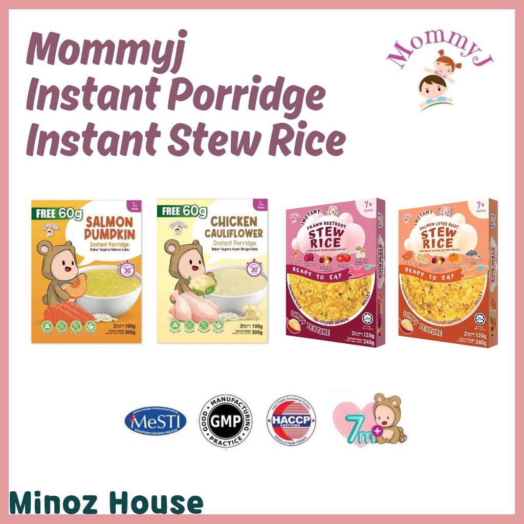 MommyJ Baby Instant Porridge 7m+ (300g) MommyJ Instant Stew Rice Prawn ...