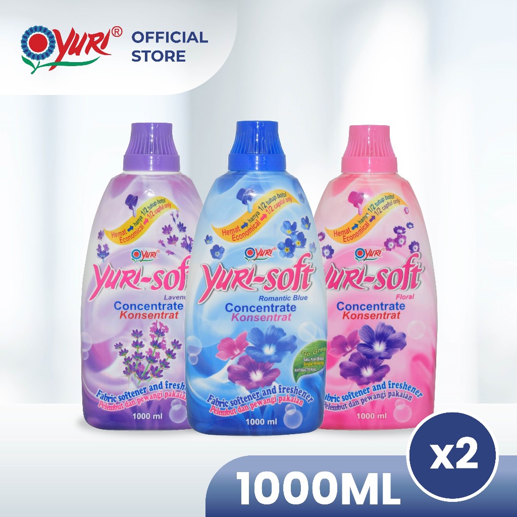 [Twin Pack] Yuri-soft Concentrate Fabric Softener 1000ml x2 | Shopee Singapore