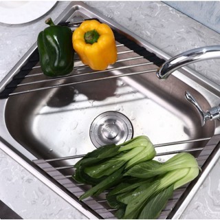 Foldable Stainless Steel Sink Drain Rack - Water Filter Bowl Storage ...