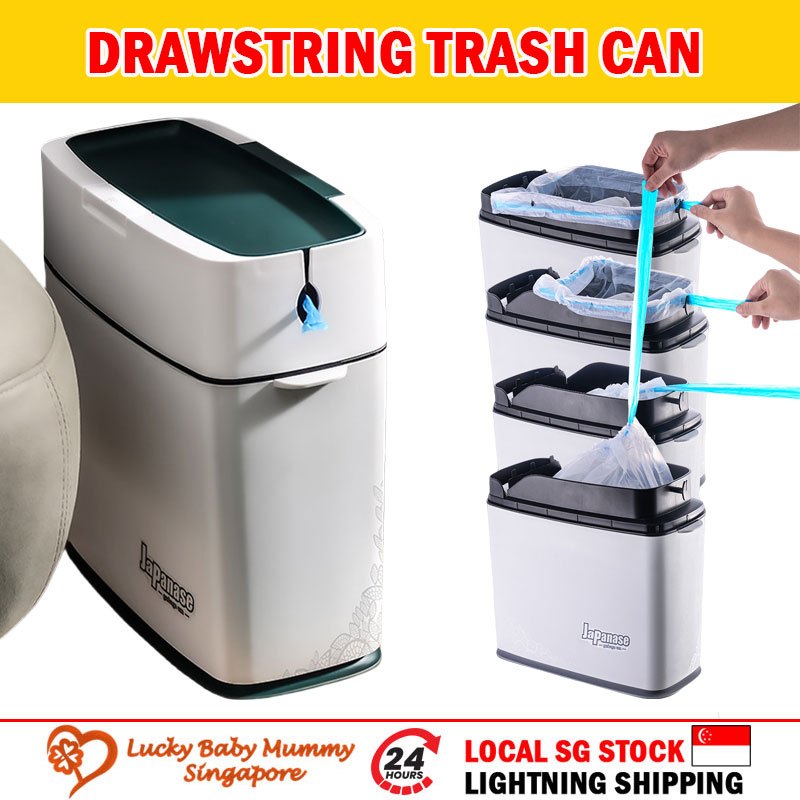 【Type C auto sealing Dust Bin】Slim Profile with Pull-Bag Design Trash ...