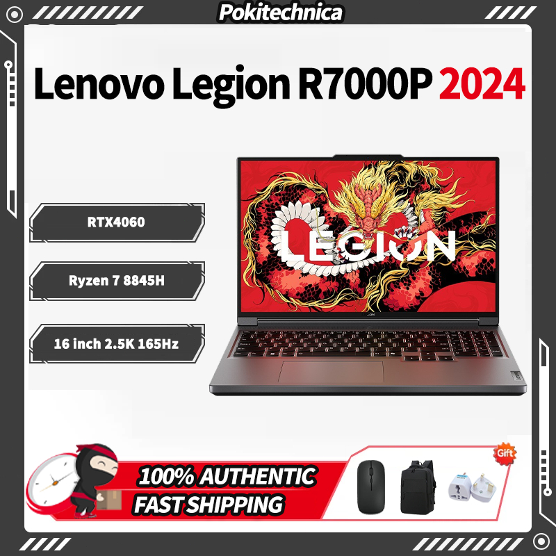 Lenovo Legion R7000P 2024 Lenovo Gaming Laptop R7 8845H RTX4060 16 inch 2.5K 165Hz 100% sRGB ...