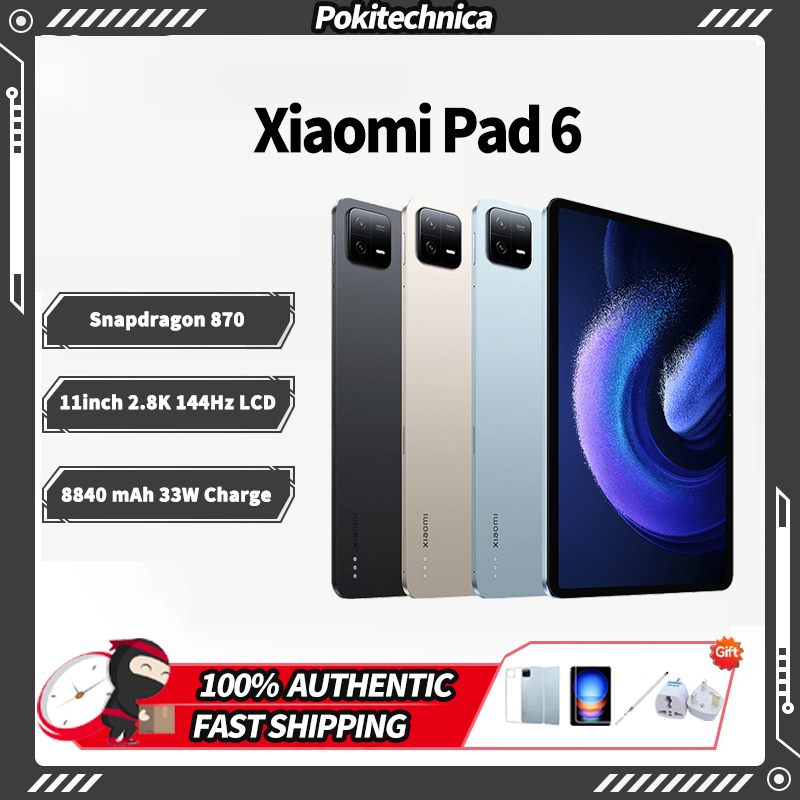 Xiaomi Pad 6 Snapdragon 870 11inch 2.8K 144Hz LCD Screen Dolby Vision 8840mAh Battery 33W fast ...