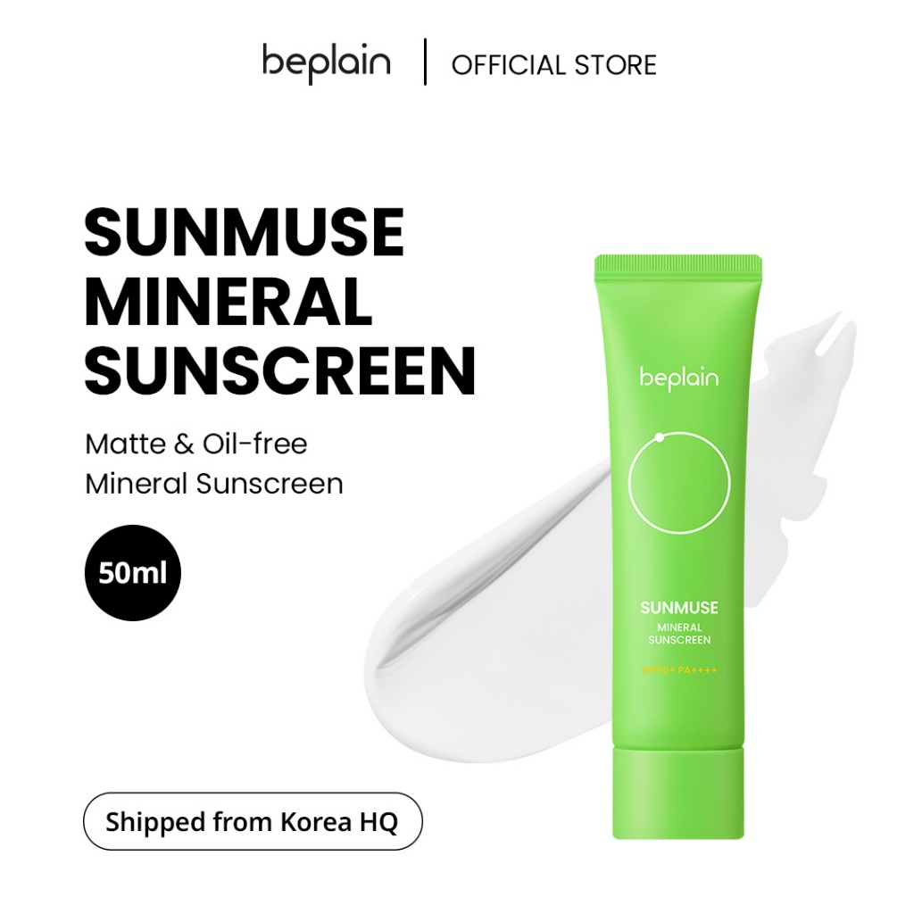 BEPLAIN OFFICIAL SUNMUSE MINERAL SUNSCREEN 50ml | Shopee Singapore
