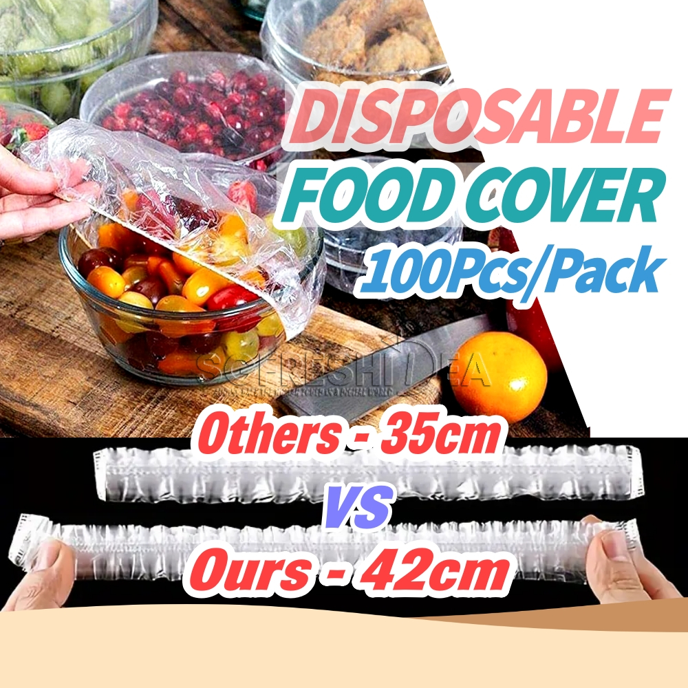 (9.9 MEGA SALE)Extra Large Disposable Food Plate Cover Plastic Elastic ...