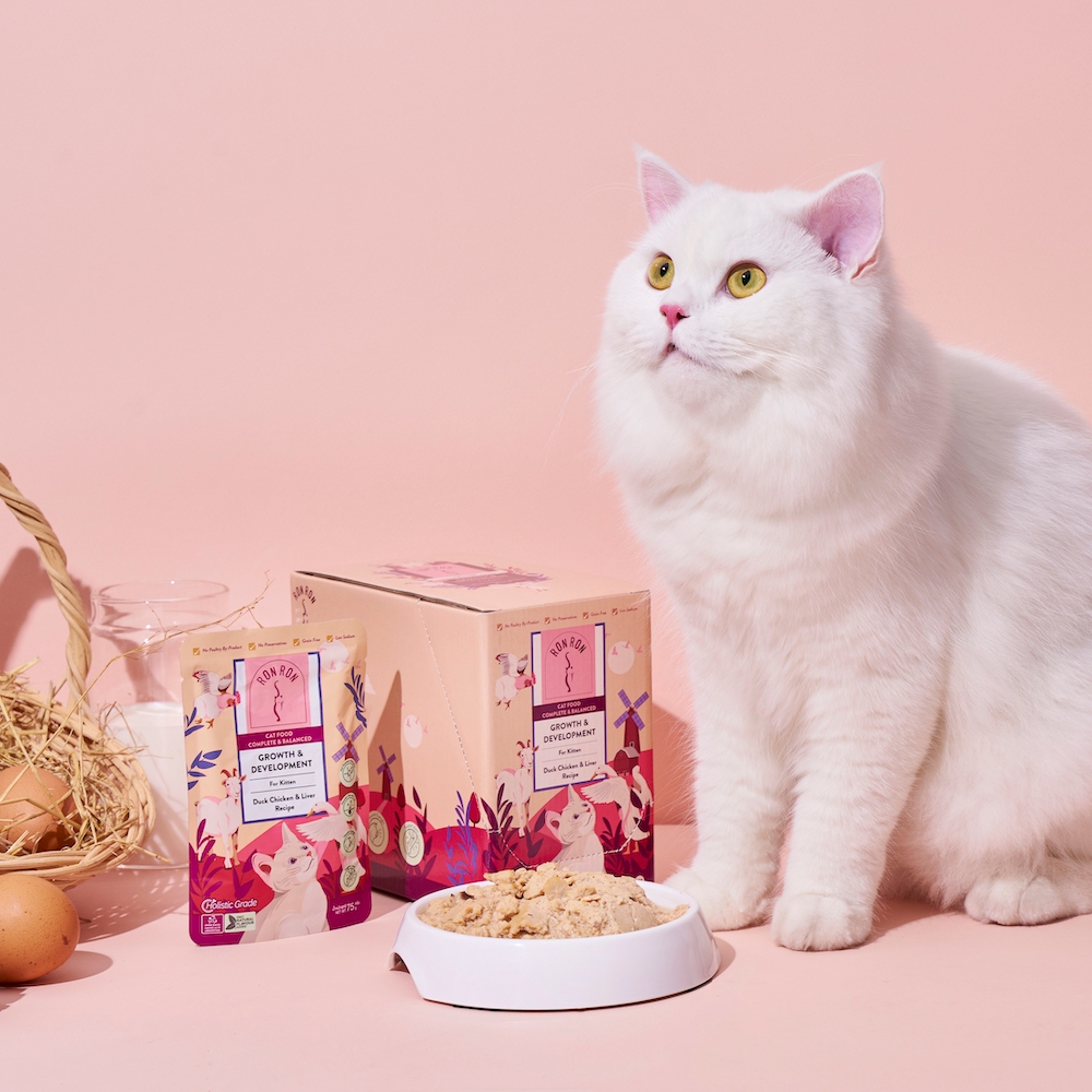 Cat (kitten) Wet Food Ron Ron Halal, Duck Chicken and Goat Milk Flavor ...