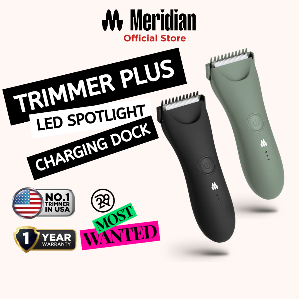The Trimmer Plus by MERIDIAN: Men Waterproof Electric Below-The-Belt ...