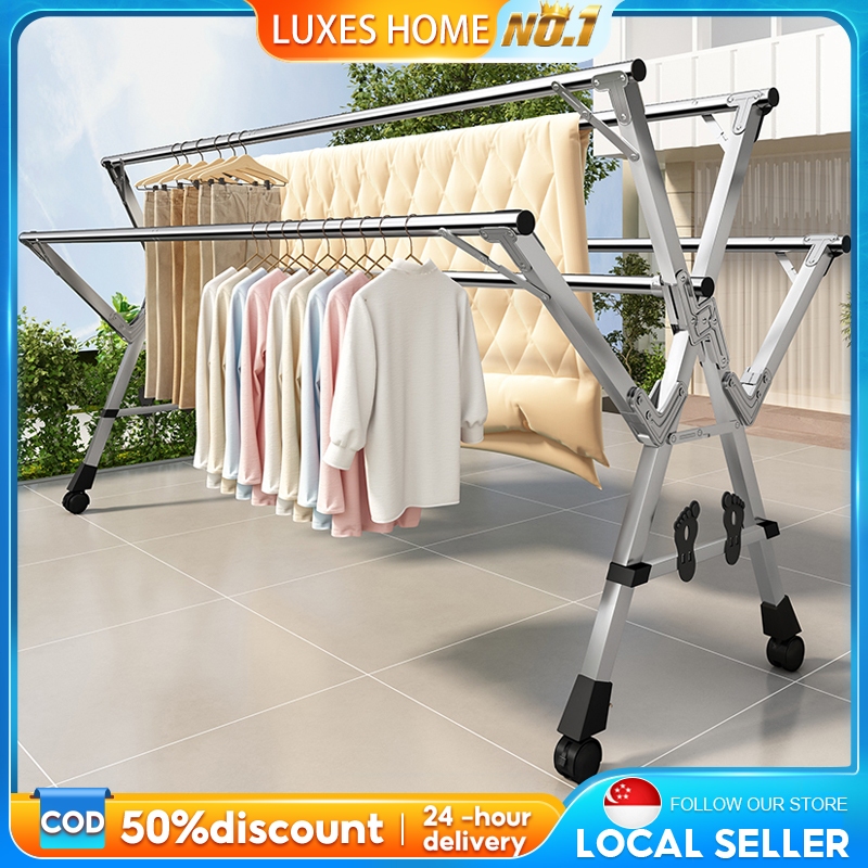 Retractable Drying Rack Stainless Steel Clothes Hanger Drying Rack ...