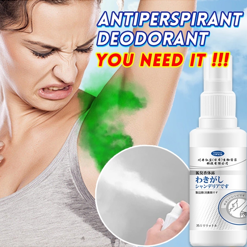 Armpit deodorant spray antiperspirant spray 35ml body odour remover ...