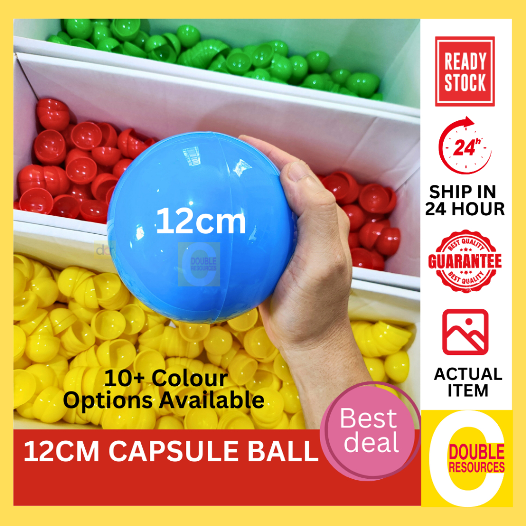 5pcs 12cm 120mm Gashapon Capsule Ball Plastic Ball Lucky Draw Ball for ...
