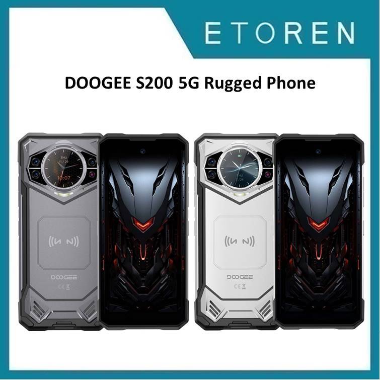 DOOGEE S200 5G Rugged Phone Dual Sim 256GB Dark Grey / Silver (12GB RAM ...