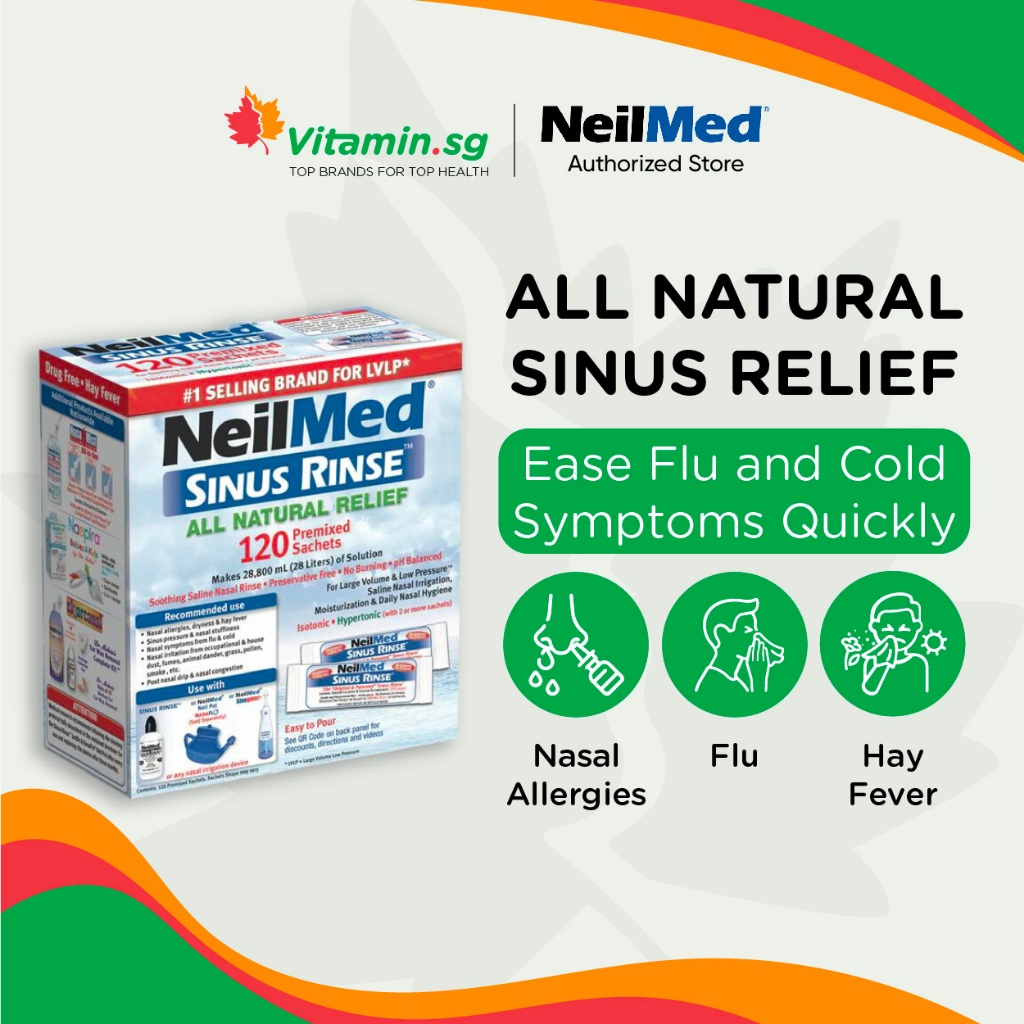 NeilMed® SINUS RINSE™, 120 sachets | Shopee Singapore
