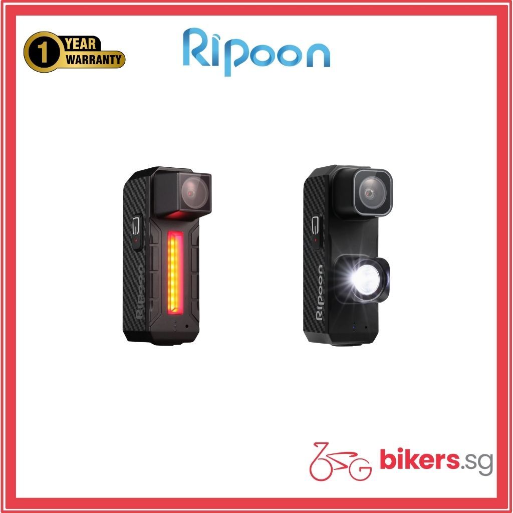Ripoon Q100 (Rear) Q101 (Front) Bicycle Integrated light and camera ...