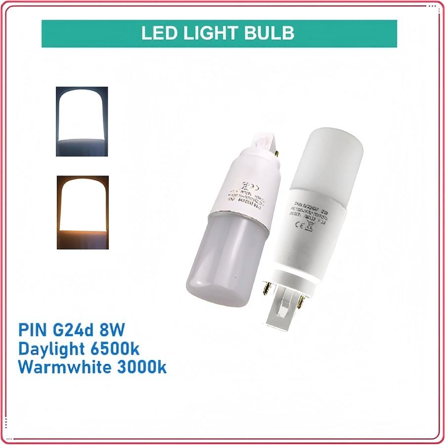 Xinkunlong LED G24D 2-Pin PLC Bulb 8W Day 6500K Warm 3000K Energy ...