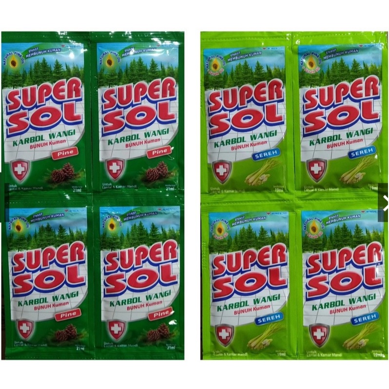 SUPERSOL Pine Tree Original EUCALYPTUS LEMON 25 ml X 24 SACHET ...