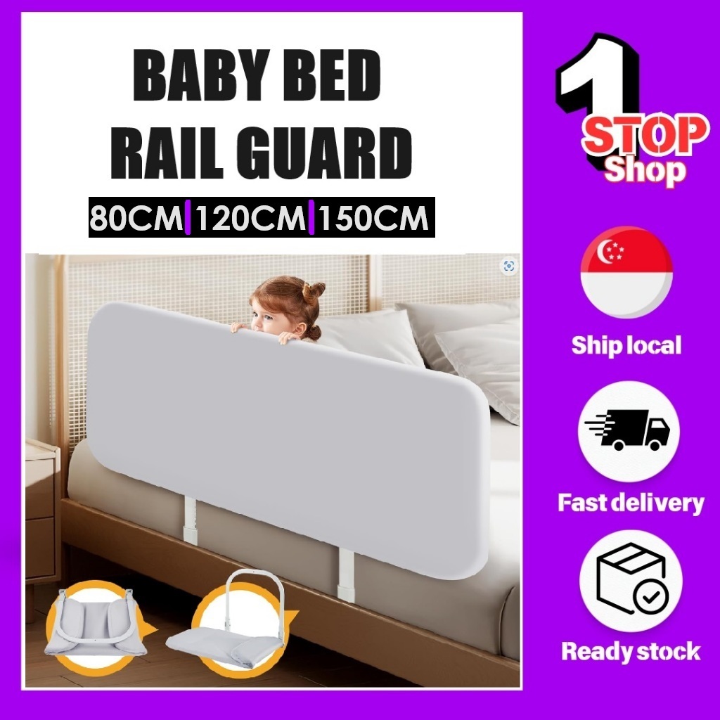 Baby Bed Rail Guard Safety Fence Bumper bed barrier FOLDABLE travel bed ...
