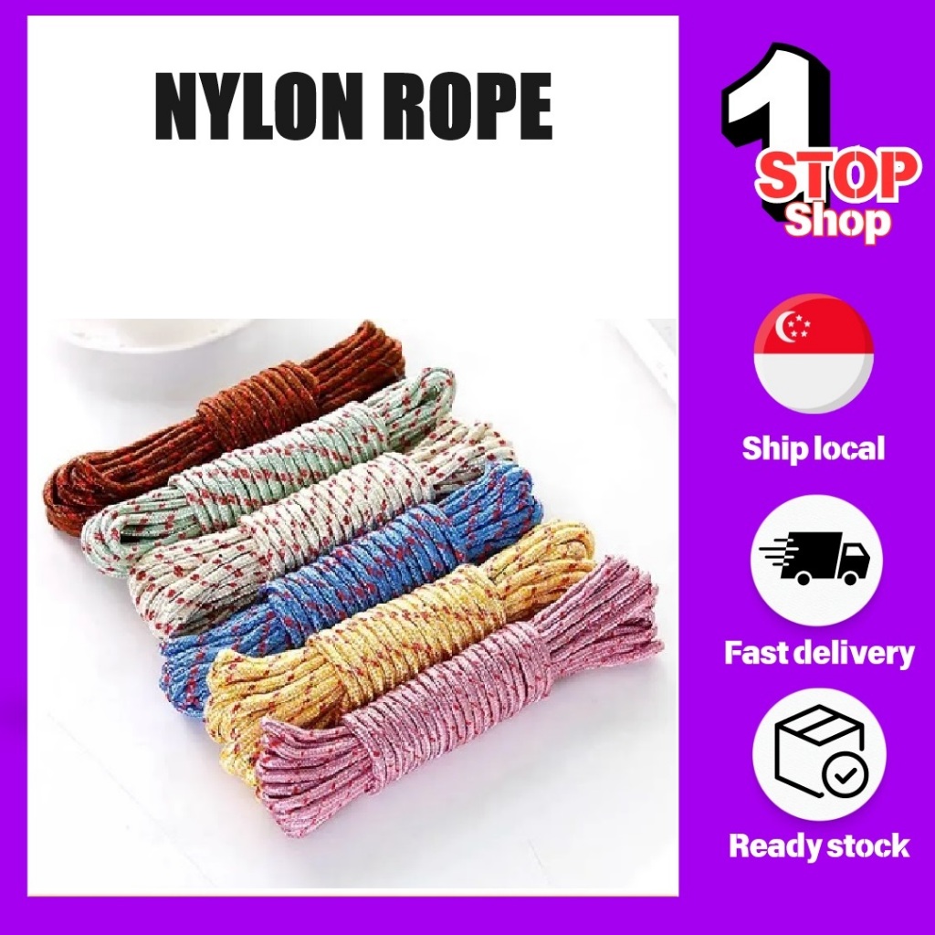 Nylon rope strong ropes clothsline camping rope - random Colour ...