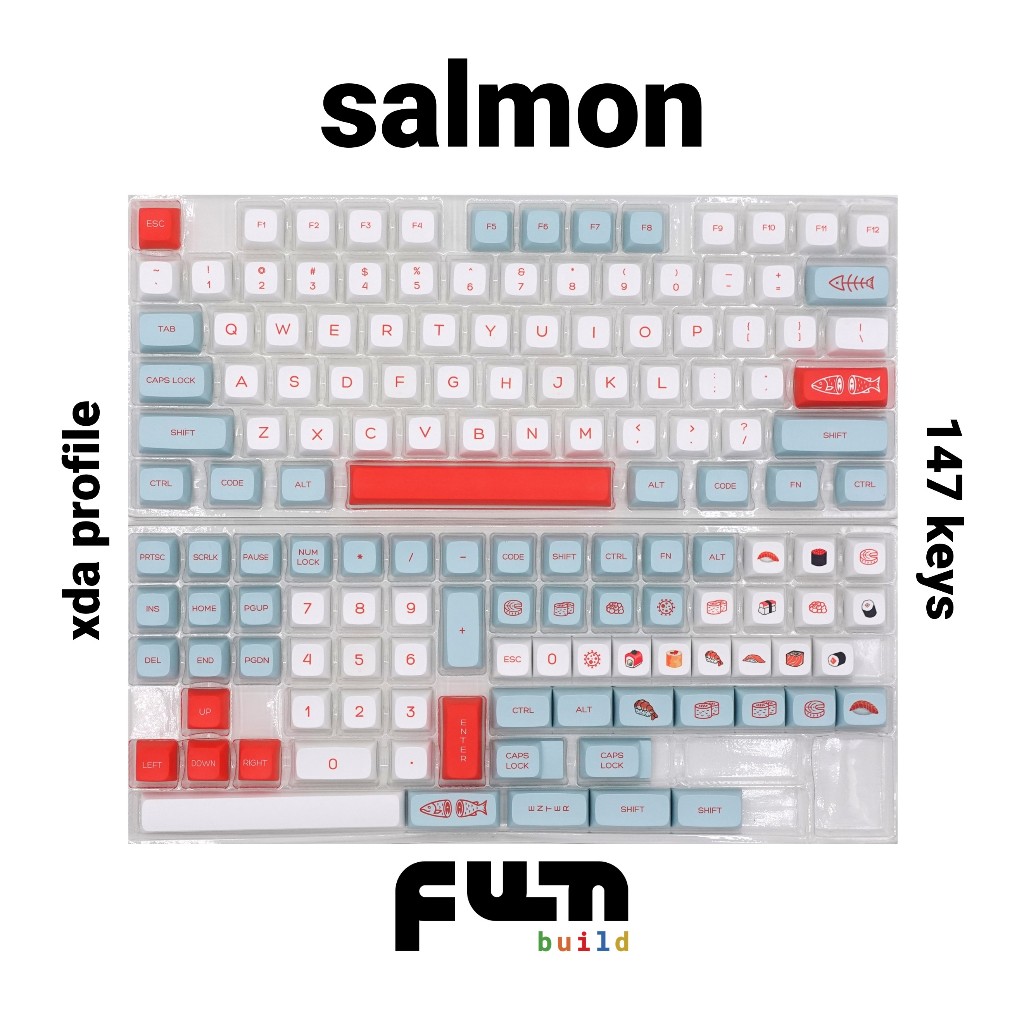 [SALMON Keycaps][XDA Profile] Dye Sublimation Printed 147 Keys for ...