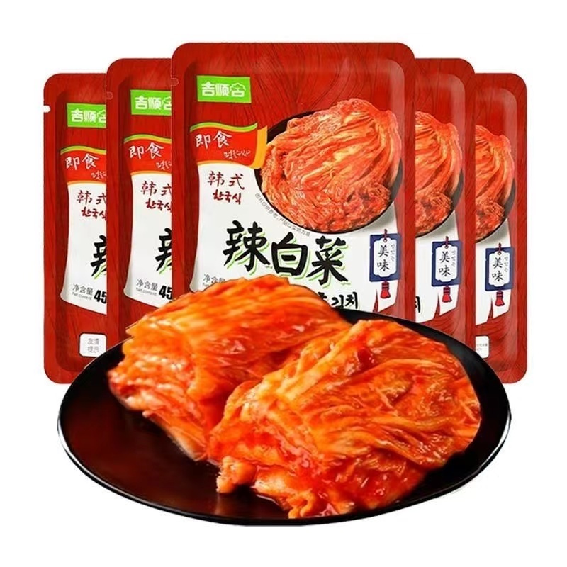 Spicy cabbage kimchi Korean-style bagged instant Yanbian Korean Korean ...