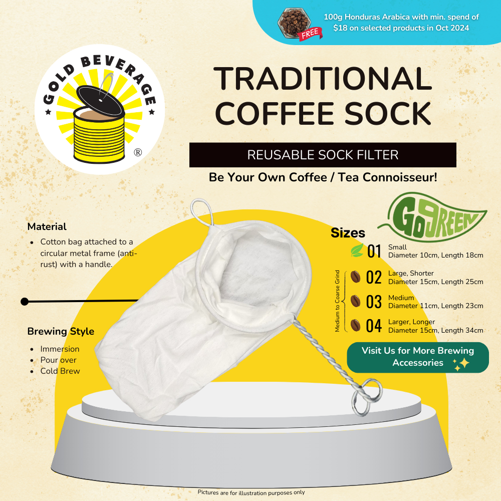 [GB] Traditional Kopitiam Coffee Sock | Tea Sock Filter | Anti-Rust ...