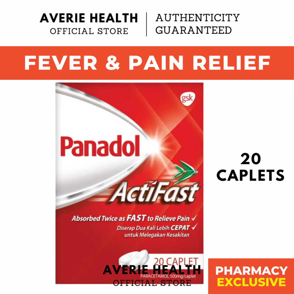 Panadol Actifast 20s | Paracetamol for Fast Pain Relief, Headache ...
