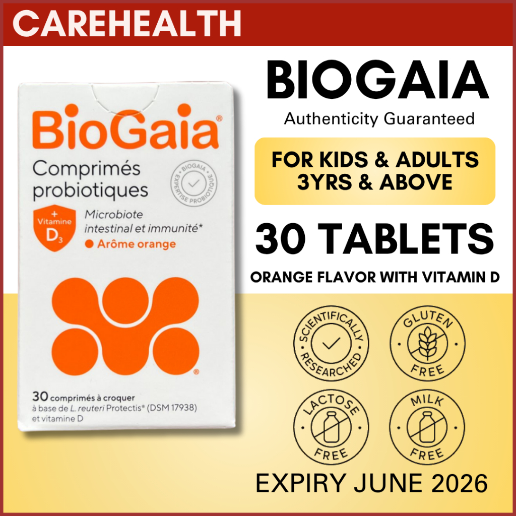 Biogaia Probiotic with Vitamin D - Orange Flavor ( 30 Chewable Tablets ...