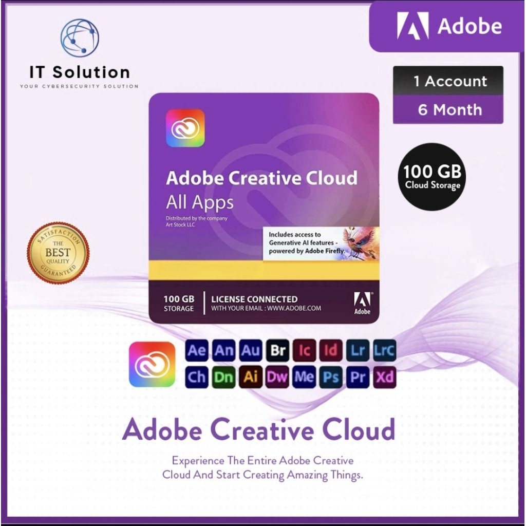 ADOBE Creative Cloud All Apps | 1, 2, 3, 6 Months Subscription | 100 GB Cloud | Shopee Singapore