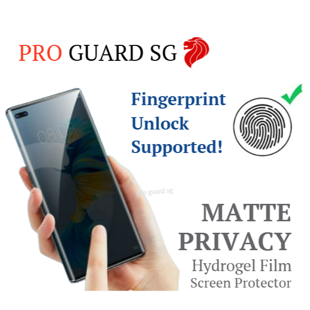[SG] FINGERPRINT UNLOCK Matte Privacy Film Samsung S21+ S20+ Note 20 ...