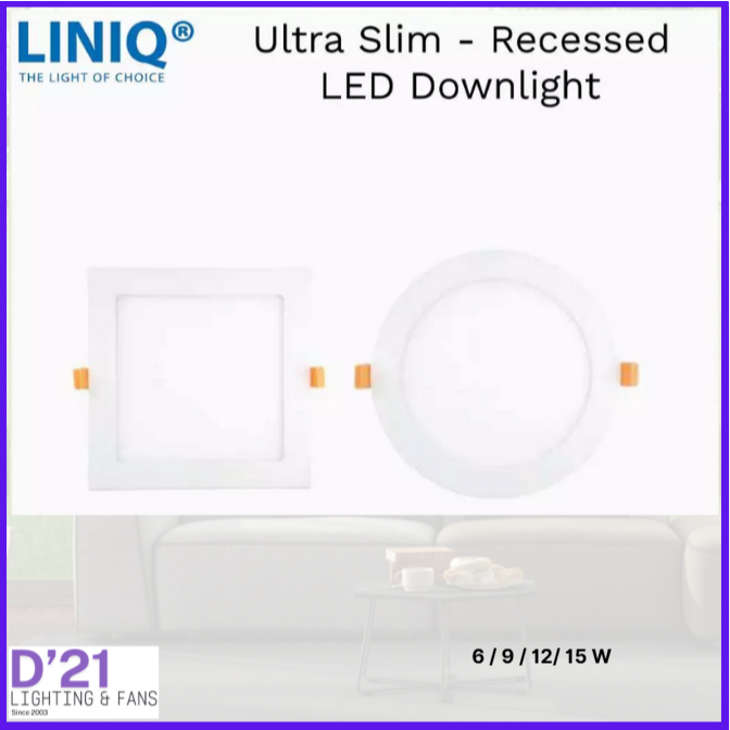 LINIQ Ultra Slim - Recessed LED Downlight - Remote Control | Shopee ...