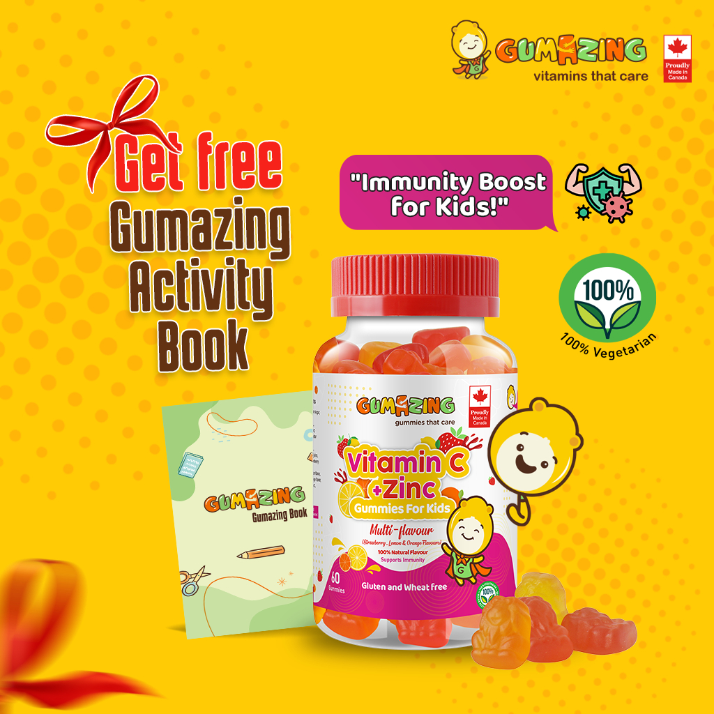 Gumazing Kids Daily Gummy Vitamins: Vitamin C & Zinc for Immune Support ...