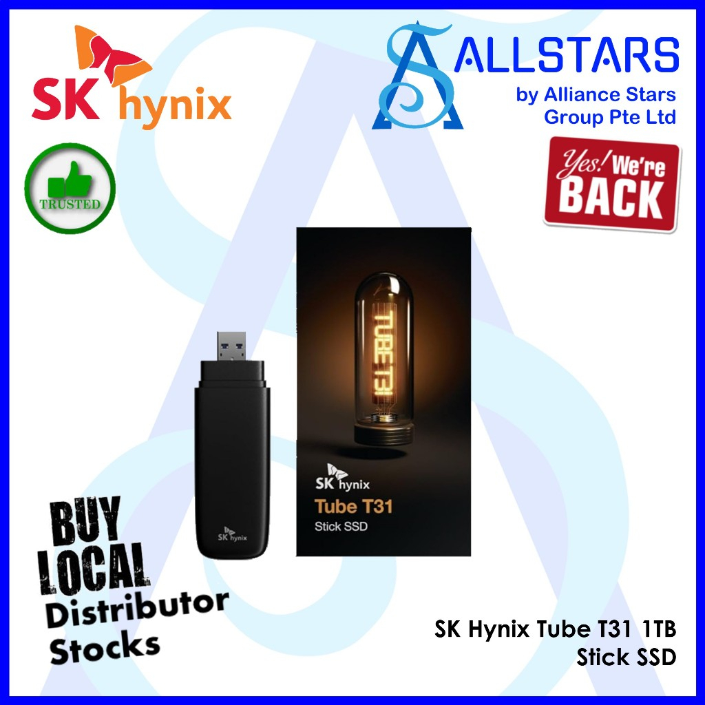 (ALLSTARS) SK Hynix Tube T31 1TB Stick SSD / External SSD / USB3.2 Gen2 ...