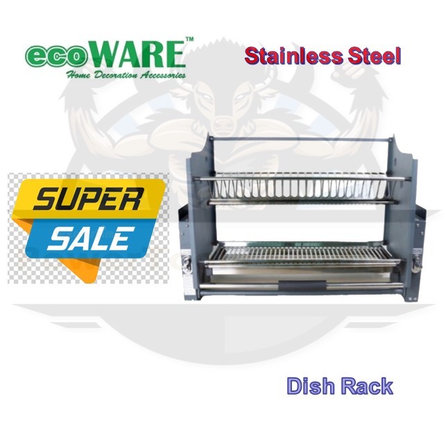ECOWARE UP & DOWN STORAGE KIT ELEVATOR WITH DISH RACK 600MM/ 800MM ...