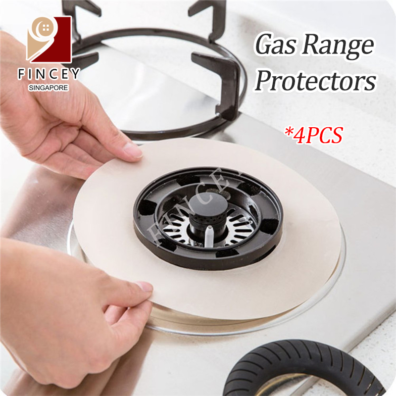 【SG】4PCS Gas Stove Cover Stove Protector Reusable Stovetop Burner Cover ...