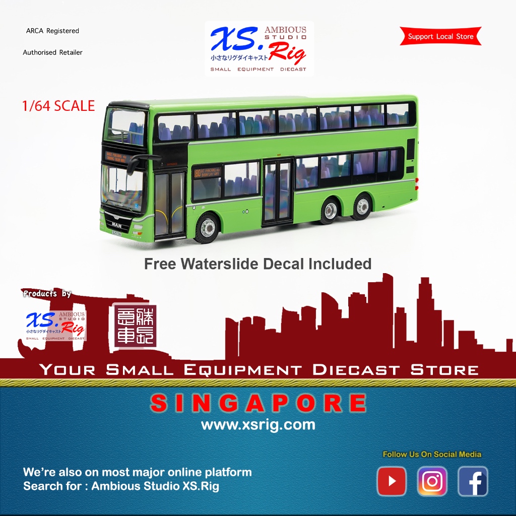 Diecast Toy Singapore Bus 1/64 E500/B9TL/B8L/A95 City Series (Various ...