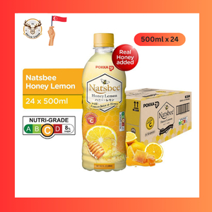Pokka Natsbee Honey Lemon Drink [24 bottles x 500ML] | Shopee Singapore