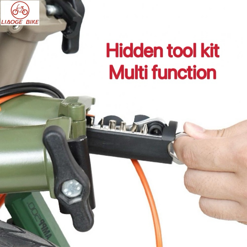 Bicycle tool kit trifold bike hidden tool set multi function small size ...