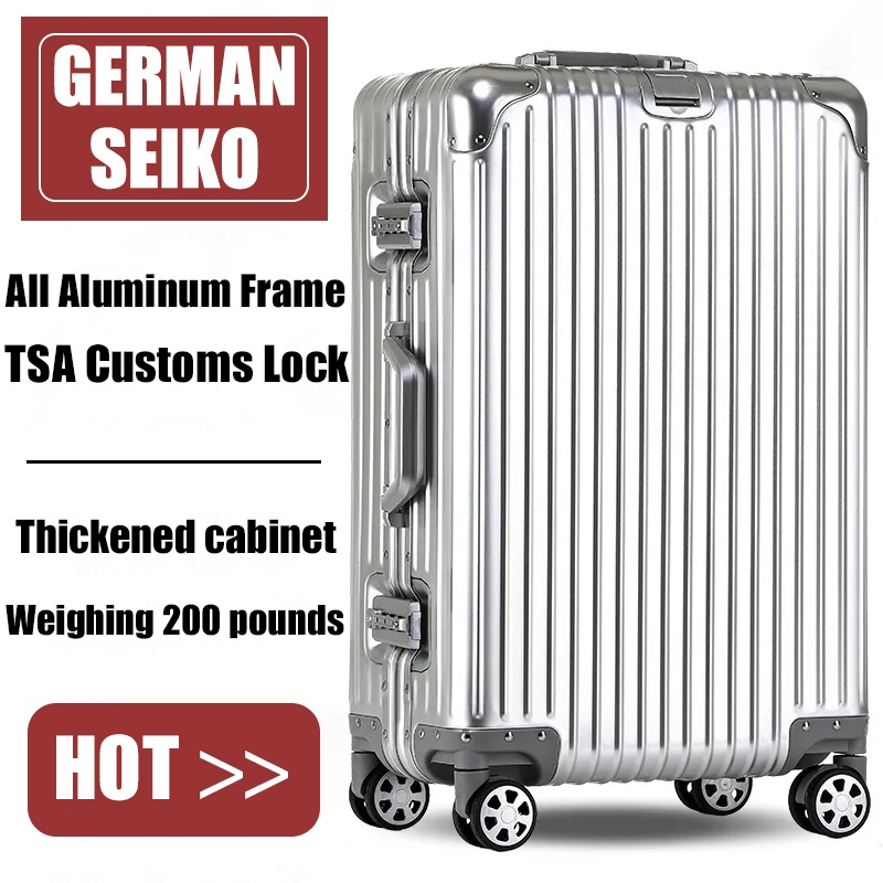 【Free Gifts】20/24/29 Inch Aluminum Frame Luggage Bag Suitcase Luggage ...