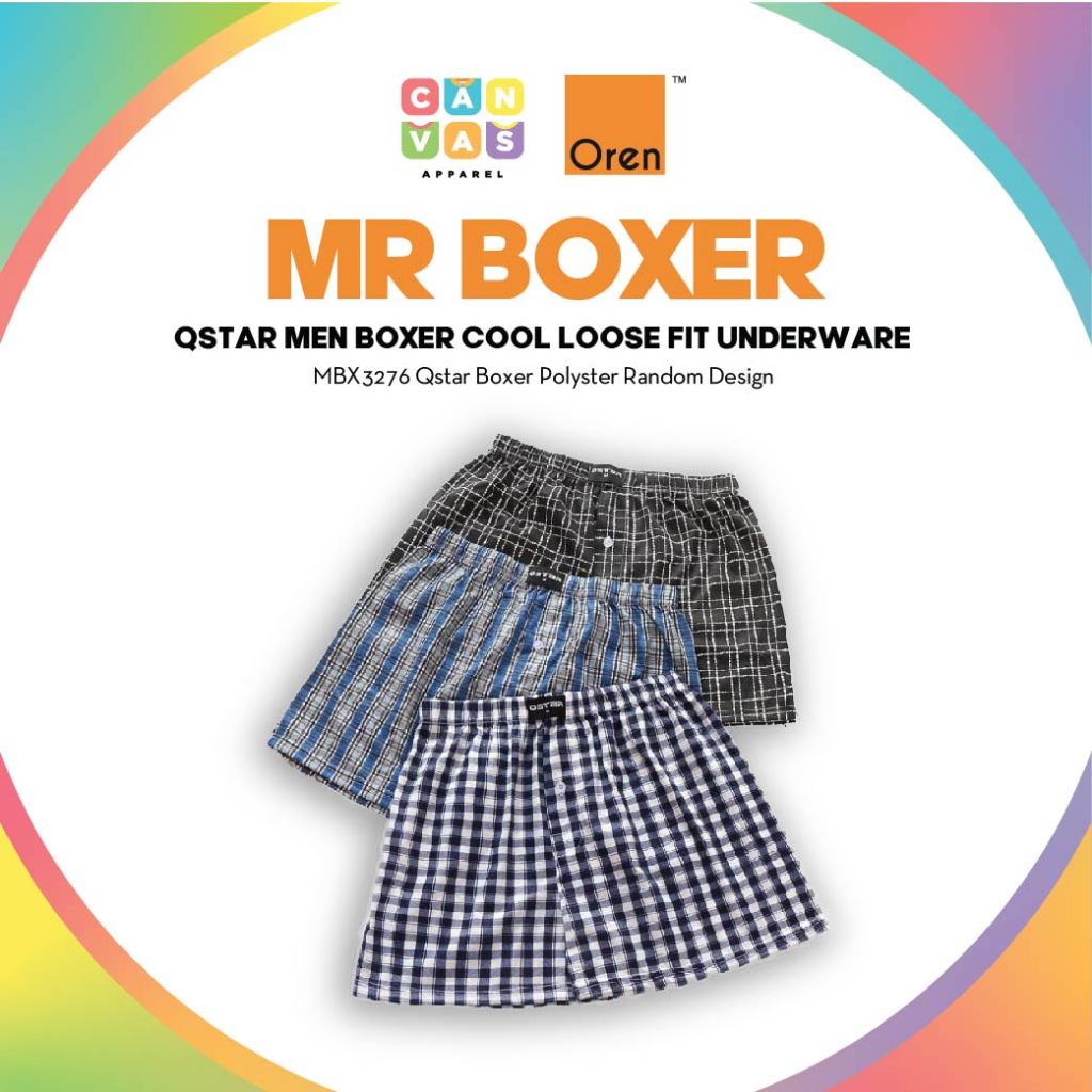 READY STOCK Ready Stock MBX3276 Qstar Men Boxer Cool Loose Fit ...