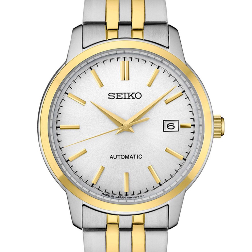 [Luxolite] Seiko Classic SRPH92 Discover More Automatic Men's Watch Silver Dial Dual Tone ...
