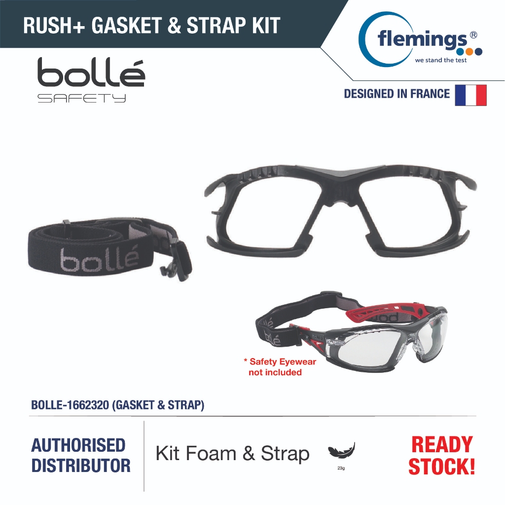 Bolle Safety - RUSH+ Gasket and Strap Kit (BOLLE-1662320) (Eyewear not ...
