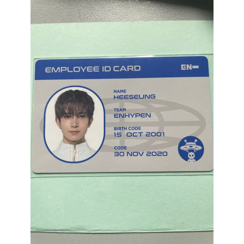 (READ DESCRIPTION) KPOP Enhypen 2024 ggu ggu package HEESEUNG employee ID Card OFFICIAL ENHYPEN ...