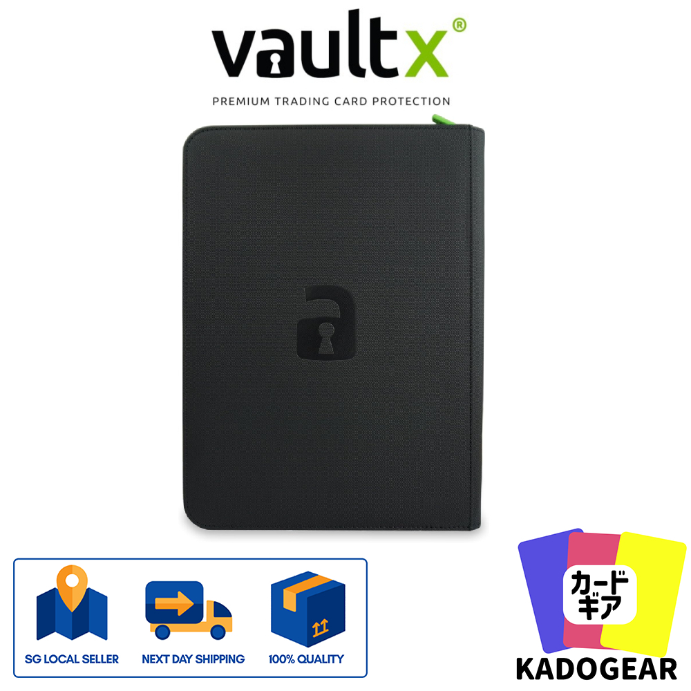 Vault X Premium Exo-Tec 9-Pocket Zip Binder - 360 Side Loading Pocket ...