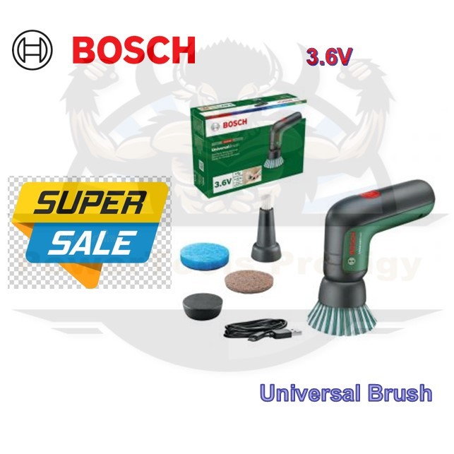 BOSCH CORDLESS UNIVERSAL BRUSH SET WITH ACCESSORIES/ POWER SCRUBBER ...