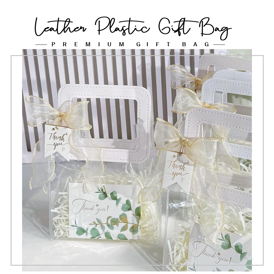 SG Stock | Premium Plastic Gift Bag Transparent PVC Gift Bag Clear PVC ...