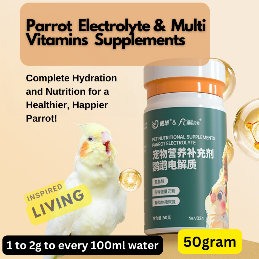 Parrot Electrolyte & Multivitamin 50gram – Complete Hydration and ...