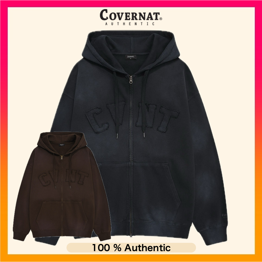 COVERNAT CVNT Dying Overfit Hoodie Zip-up Unisex Jacket - 2 Colors ...