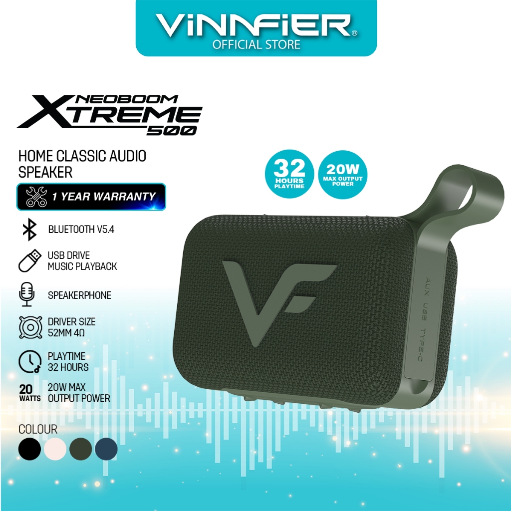 VINNFIER NeoBoom Xtreme 500 MAX 20W Portable Bluetooth Speaker IPX5 ...