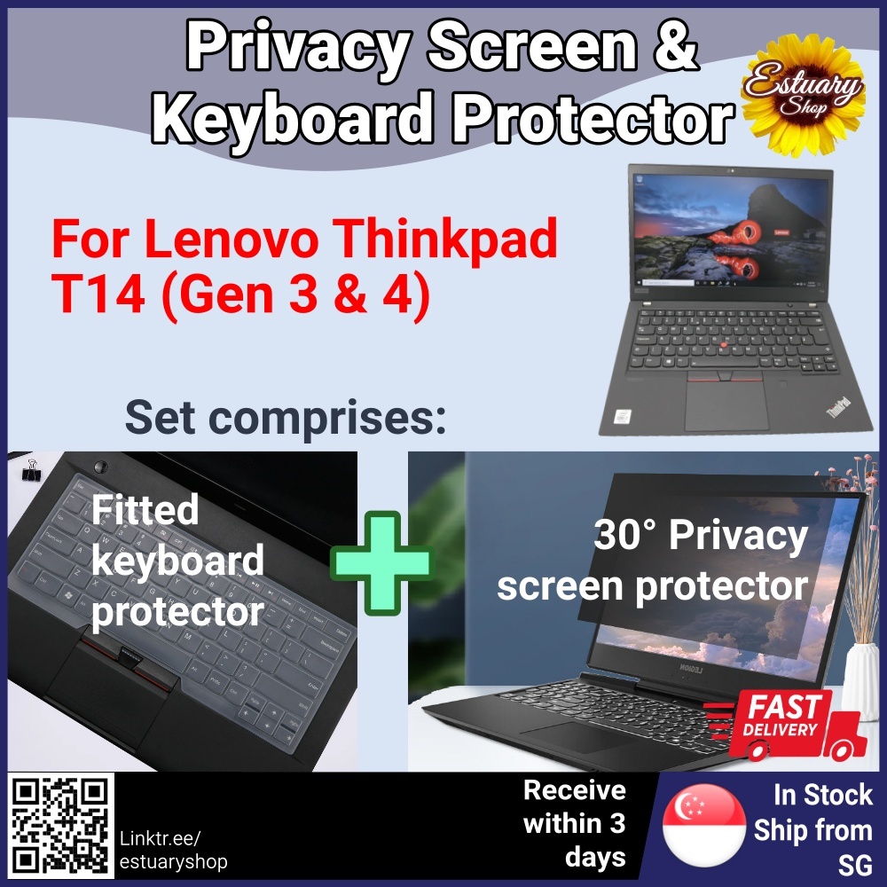 [SG Seller] Lenovo Thinkpad T14 Gen 4 Privacy Screen & Keyboard ...