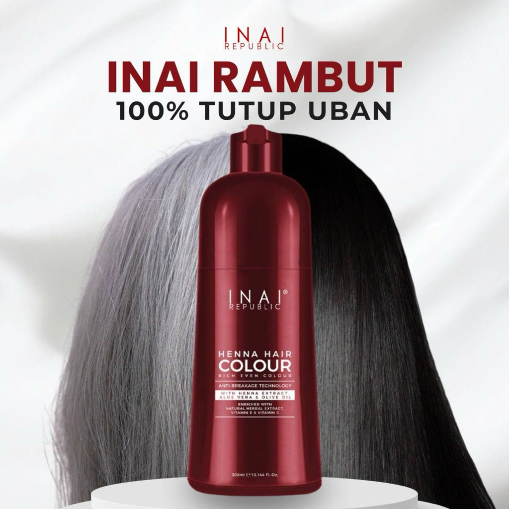 Inai Republic Henna Hair Colour 300ml - 100% Cover Grey Hair | Shopee ...